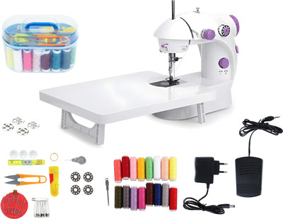 BETZILA Portable Mini Sewing Machine with Table for Home Silai Tailor ...