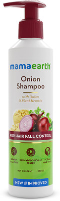 Mamaearth Onion Hair Fall Shampoo for Hair Growth & Hair Fall Control with added Keratin(250 ml ...