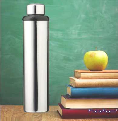 Pack of 1 STEEL WATER BOTTLE 1 LITRE (APPROX) FRIDGE BOTTLE SPORTS GYM ...
