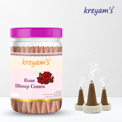 Rose Dhoop Cone For Pooja - PaisaWapas