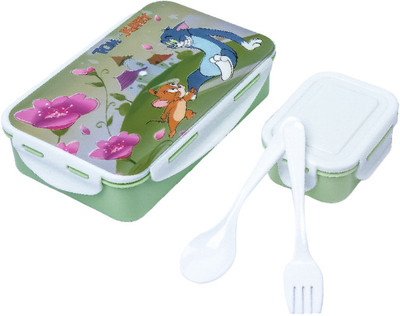 Funny Cartoon Kids Lunch Box With Small Container & Spoon Fork 2 ...