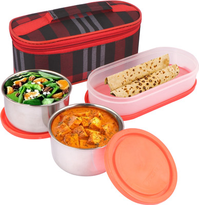 Topware 3 steel container compact lunchbox 3 Containers Lunch Box(750 ...