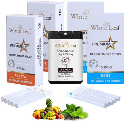 White Leaf Premium Herbal Cigarettes-Tobacco&Nicotine Free Combo Pack ...