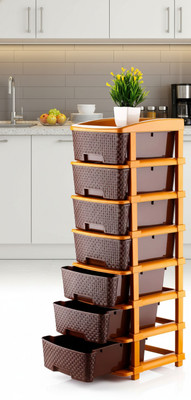 Surety for Safety 7 layer Brown Nakoda Plastic Storage Chest of Drawers ...