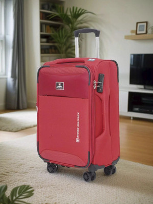 SWISS MILITARY Platinum Soft Trolley Luggage Bag Cabin & Check-in Set 8 ...