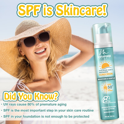 METAVERSE Sunscreen - SPF Spf 50+ PA+++ Sunscreen SPF 50 The ultimate ...