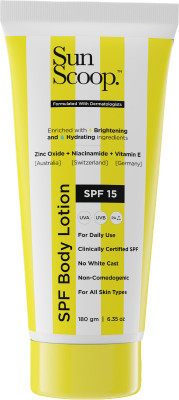 SunScoop SPF Body Lotion With UV Filter, SPF 15 & No White Cast ...
