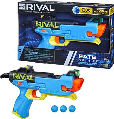 Nerf Rival Fate XXII-100 Blaster, Adjustable Rear Sight ,Including 3 ...
