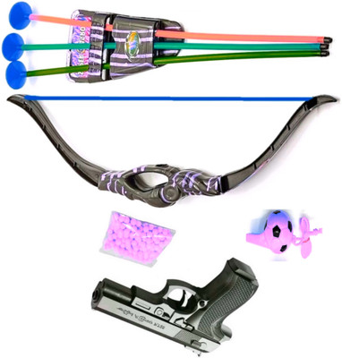 Dynamic Retail Global Gun Toys for Boys With Bullets, Archery Bow ...