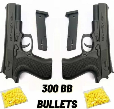 Weezly BB Gun Toy Gun Mini Revolver Gun 8 barrel Gun Pack of 2 with 100 ...