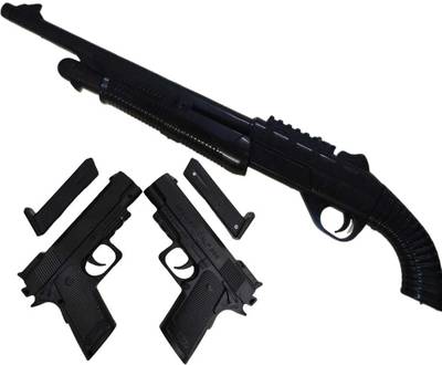 ZillionBillion 50 CM LONG TOY GUN WITH 2 MOUSER GUN TOY Diwali Gun ...