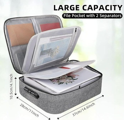 VIRATSALES Travel File Organizer Waterproof 3 Layer Document Storage ...