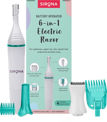SIRONA 6-in-1 Electric Trimmer for Women | Pain-Free Hair Removal ...