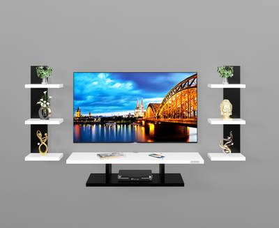ERAWUD Setup Box Stand and Wall Shelf, Living Room (Up to 32 INCH TV ...