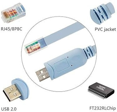 RuhZa USB Console Cable USB to RJ45 Console Cable for Routers USB Cable ...