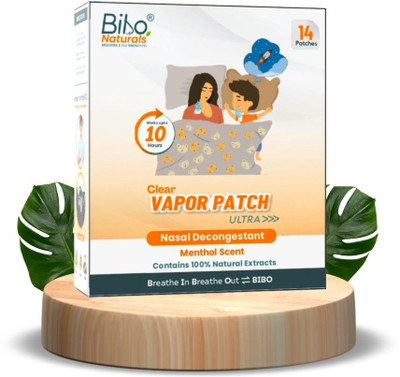 BIBO Clear Vapor Patch Ultra| Naturally Ease Blocked Nose+Pack of 14 ...