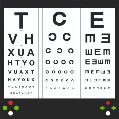 Shining sun Vision Vision Testing poster Chart for 10ft&5ft with Red ...