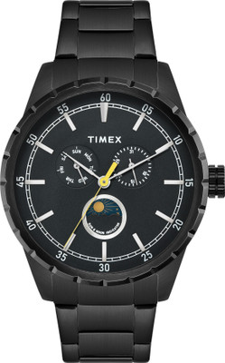 TIMEX Moon Phase Multifunction, Black Dial Analog Watch - For Men ...