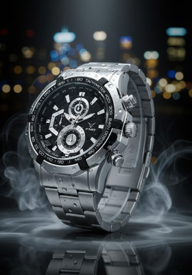 FNB EDY-SlvBlack-1801 EDY-SlvBlack-1801 Analog Watch - For Men - PaisaWapas