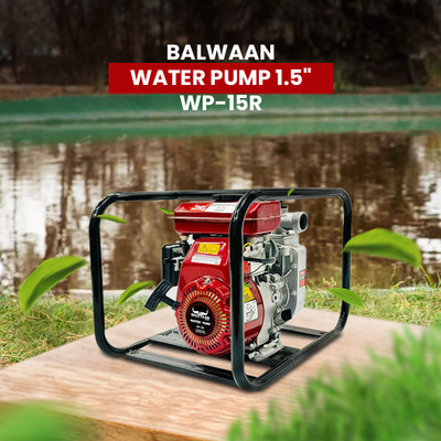 Balwaan Krishi WP-15R Water Pump 1.5 Inch Outlet 98CC 4 Stroke Petrol ...