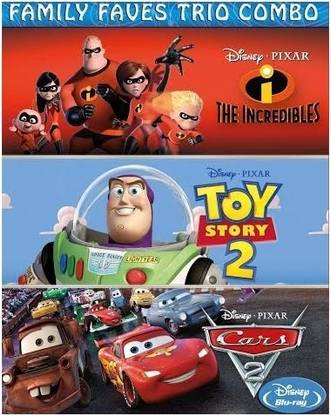 Family Faves Trio Combo - The Incredibles / Toy Story 2 / Cars 2 Price ...