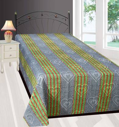 Yazlyn Coollection 80 TC Polycotton Single Printed Flat Bedsheet - Buy ...