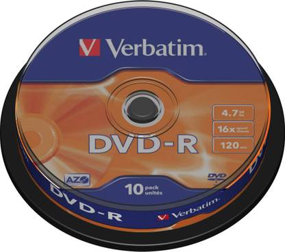 Verbatim DVD-R 10 Pack Spindle - Verbatim : Flipkart.com