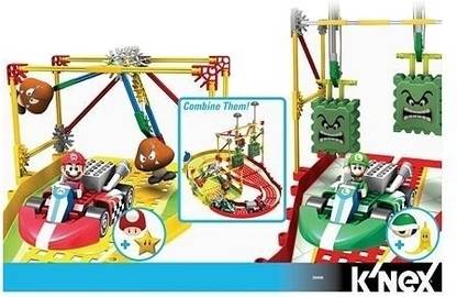NINTENDO Knex MarioKart Wii Mario and Luigi VS Goombas and Thwomps ...