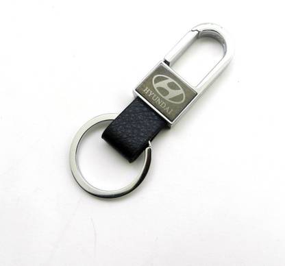 GCT Hyundai Logo Black Leather Metal Locking Key Chain - Buy GCT ...