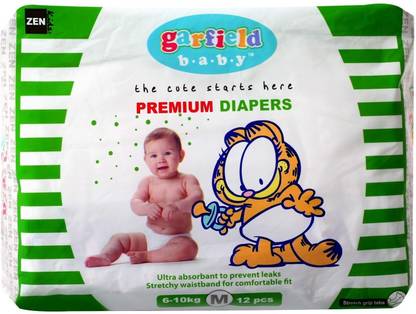 Garfield Baby Premium Diaper - M - Buy 12 Garfield Baby Spandex Elastic ...