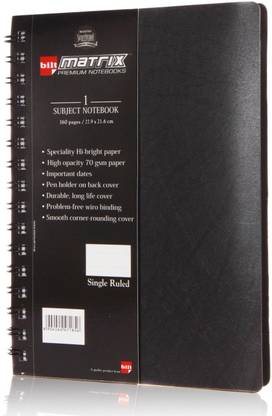 bilt Matrix Journal A5 Notebook Single ruling 160 Pages Price in India ...