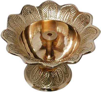Ma Design Hut Temple Decoration Brass Table Diya Price in India - Buy ...
