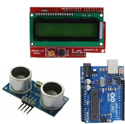 Robomart UNO R3,Ultrasonic Sensor,Arduino LCD Shield With 1602 LCD ...