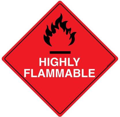 Safety Sign Store Highly Flammable Emergency Sign Price in India - Buy ...