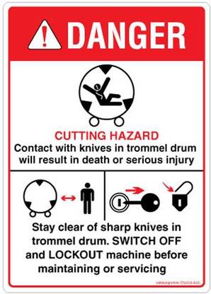 Safety Sign Store Danger: Cutting Hazard Emergency Sign Price in India ...