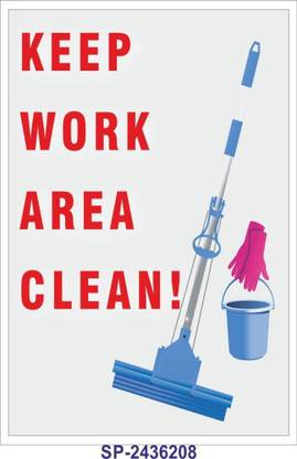 SignageShop Keep work area clean Poster Emergency Sign Price in India ...
