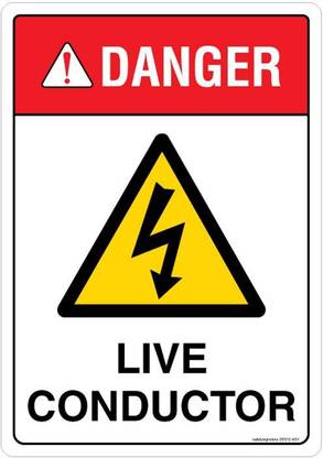 Safety Sign Store Danger: Live Conductor Emergency Sign Price in India ...