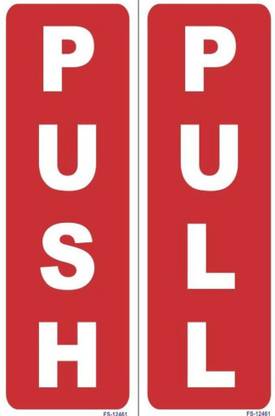 SignageShop PUSH PULL sticker set Emergency Sign Price in India - Buy ...