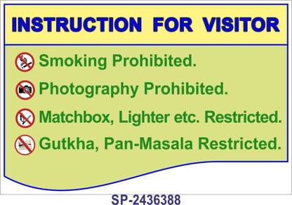 SignageShop flex Instruction for visitor Poster Emergency Sign Price in ...