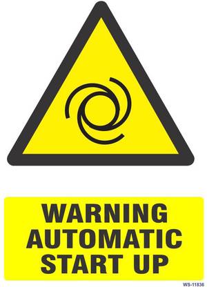 SignageShop Warning Automatic Start Up Emergency Sign Price in India ...