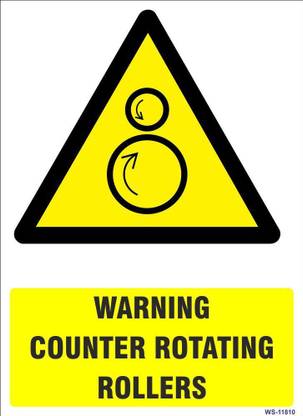 SignageShop Warning Counter rotating Rollers Emergency Sign Price in ...