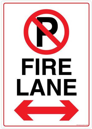 Safety Sign Store Fire Lane Emergency Sign Price in India - Buy Safety ...
