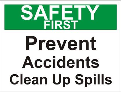 Clickforsign Prevent Accidents Clean Up Spills Emergency Sign Price in ...