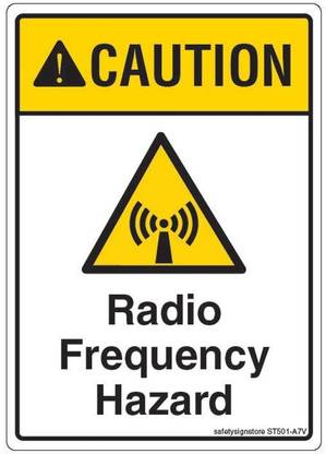 Safety Sign Store CAUTION: Radio Frequency Hazard Emergency Sign Price ...