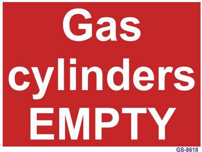 SignageShop Gas cylinders Empty Emergency Sign Price in India - Buy ...