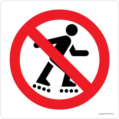 Safety Sign Store No Roller Skating Emergency Sign Price in India - Buy ...