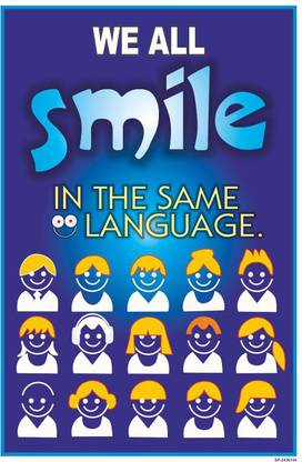 SignageShop flex We all smile in the same language Poster Emergency ...