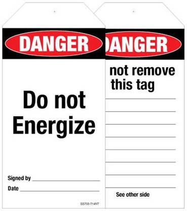 Safety Sign Store DANGER: Do not Energize - Tag Emergency Sign Price in ...