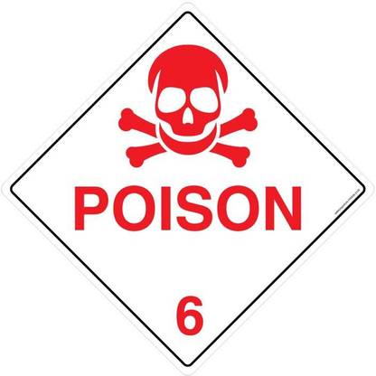 Safety Sign Store Poison 6 Emergency Sign Price in India - Buy Safety ...