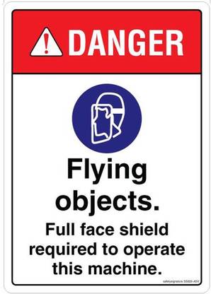 Safety Sign Store Danger: Flying Objects Emergency Sign Price in India ...